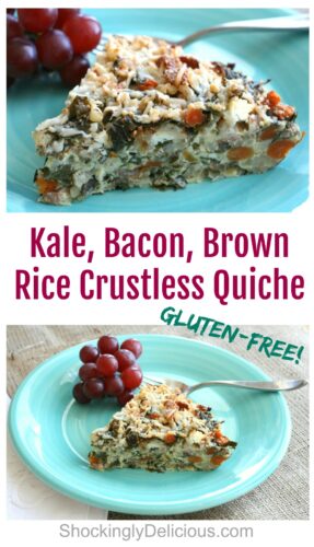 Kale, Bacon, Brown Rice Crustless Quiche — Shockingly Delicious