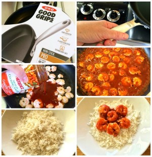 Over some basmati rice, it was a winner winner shrimp dinner!