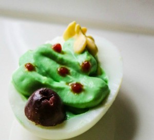 What about some Christmas Tree Deviled Eggs from A Mind Full Mom ? I ...