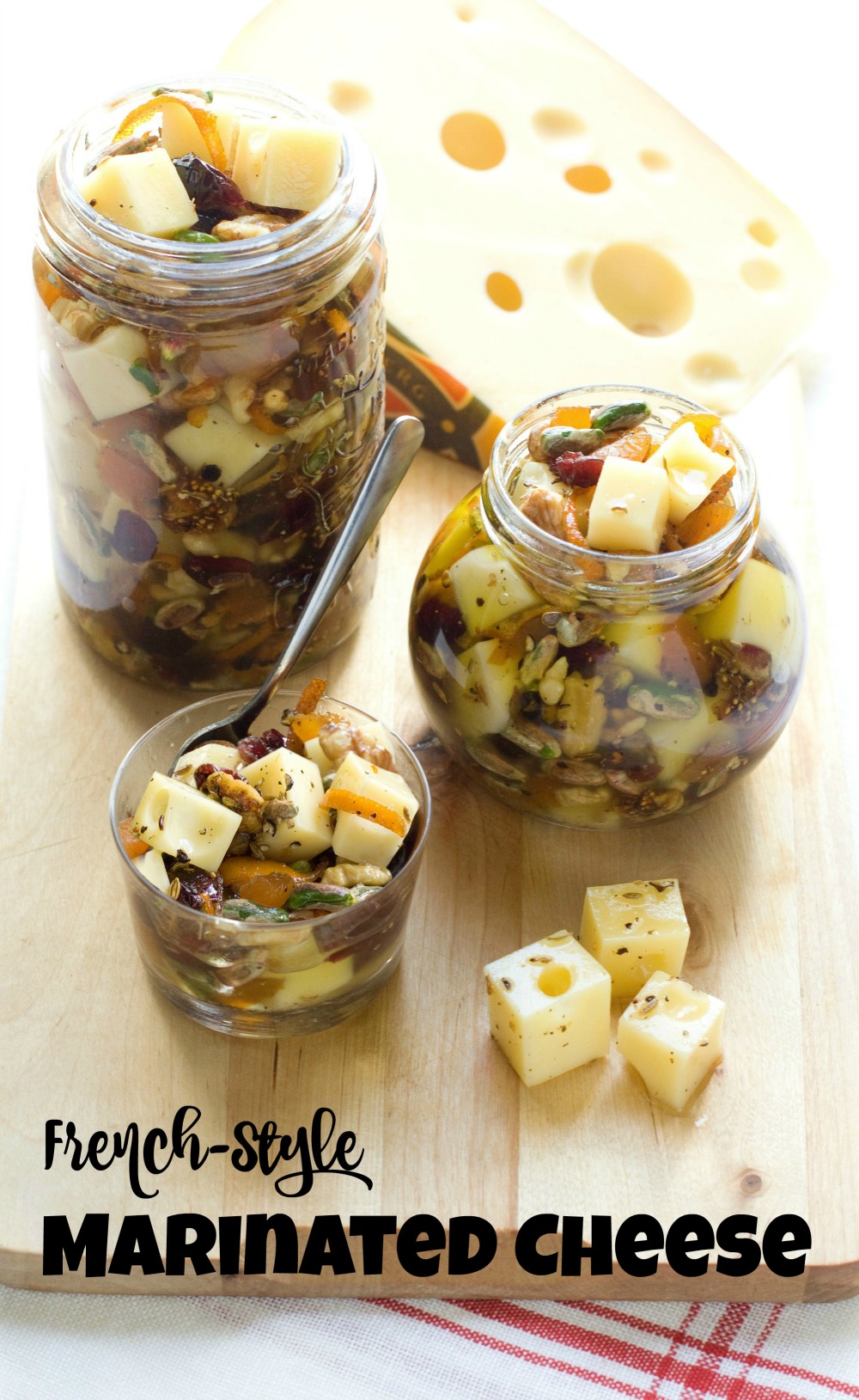 Pin the image below for French-Style Marinated Cheese to your Pinterest ...