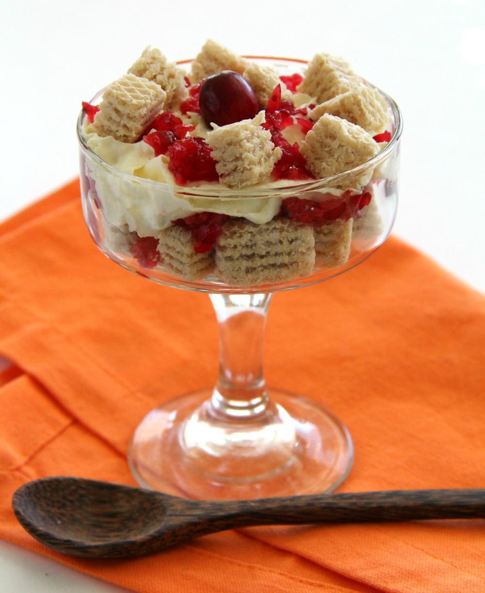 Vanilla Cookies and Cream Parfait with Cranberry-Ginger Relish
