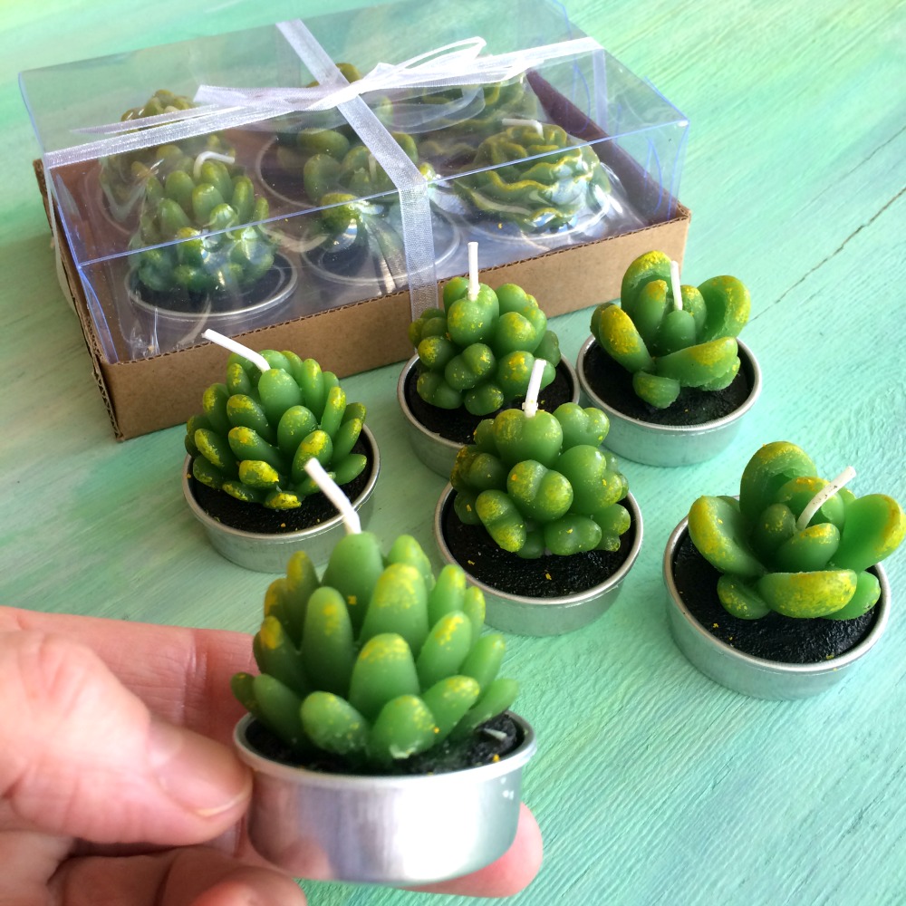 2. Succulent tea lights