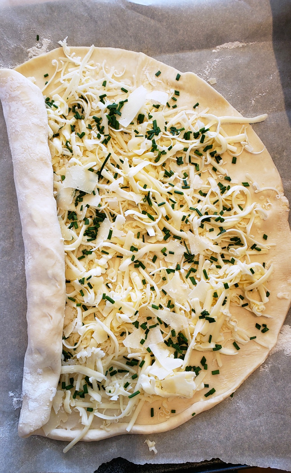 Roll up evenly and tightly.